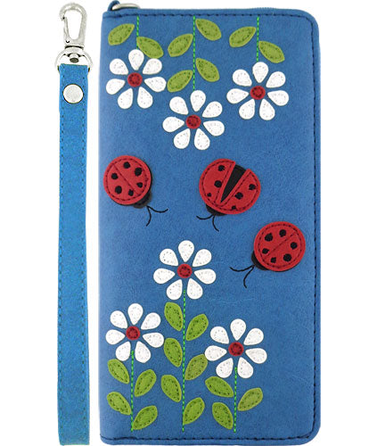 Ladybug & Flower Wristlet Wallet by Lavishy - Compassionate Closet